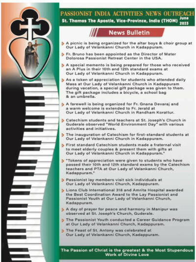 THOM Province Bullettin “PIANO” – June 2023 – PASSIOCHRISTI